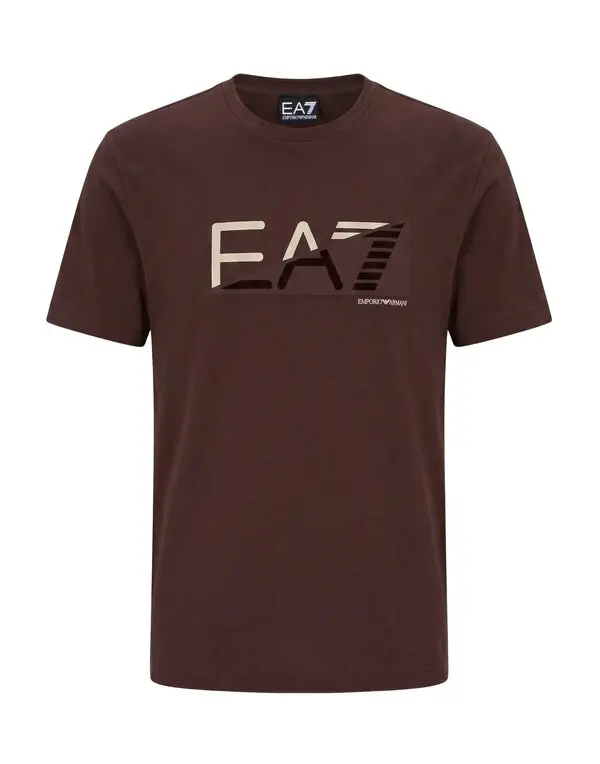 EA7 T-shirt Chocolate Size Cotton