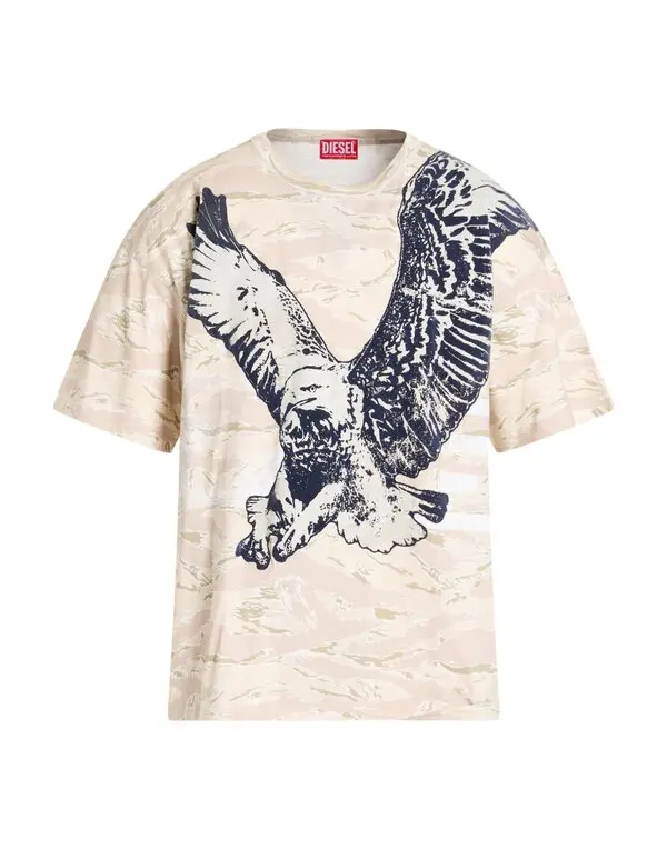 DIESEL® T-shirt Cream Size Cotton