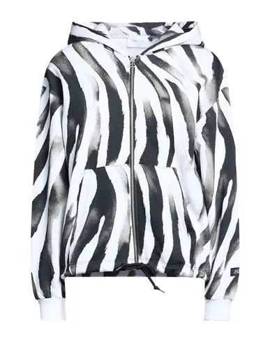 SHOE Zebra-print French Terry Hoodie - White