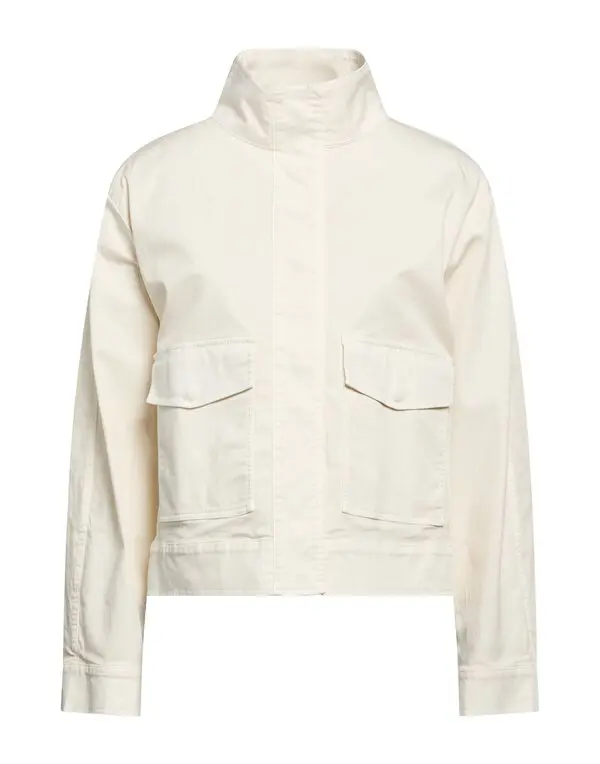 Peserico Easy Jacket Ivory Size Cotton, Elastane