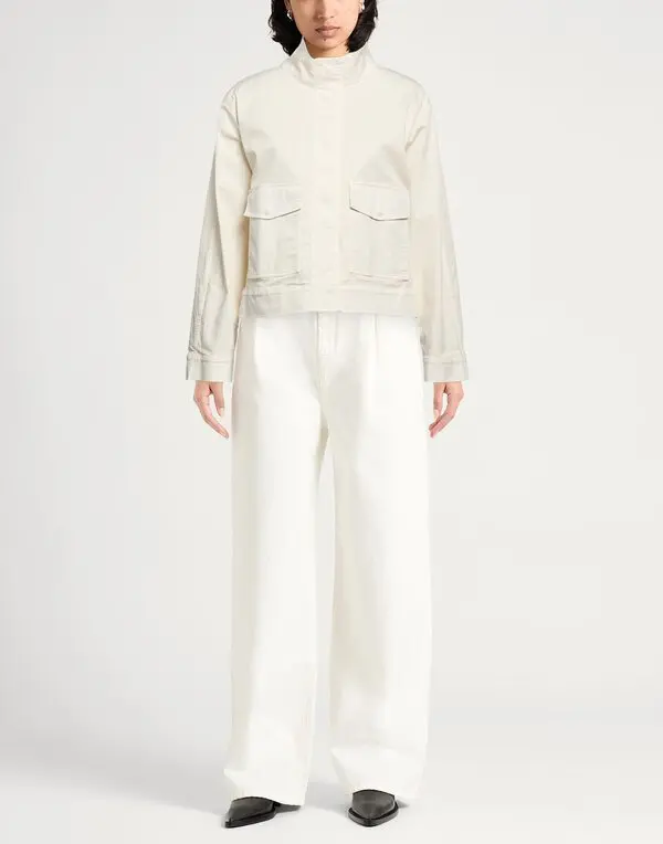 Peserico Easy Jacket Ivory Size Cotton, Elastane