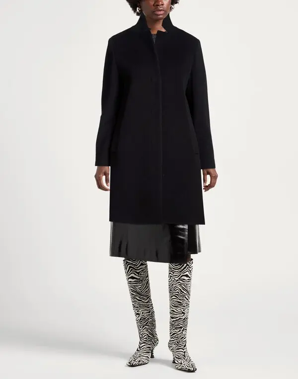 Cinzia Rocca Wool, Polyamide, Cashmere Coat - Black
