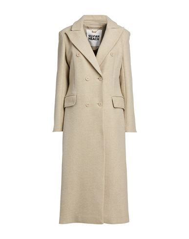 SILVIAN HEACH Double-breasted Military Polyester Coat - Cream