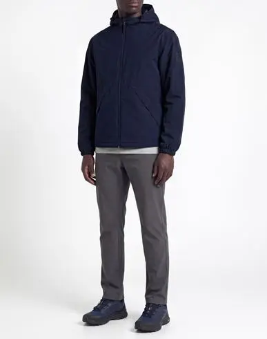 Timberland Khaki Nylon Hooded Jacket With Logo Detail - Navy