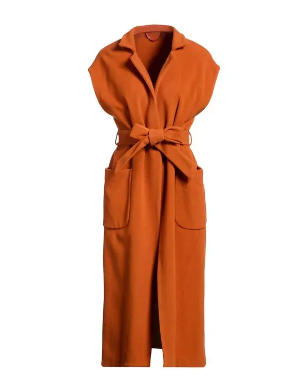 CARLA G. Coat Rust Size Virgin Wool, Polyamide