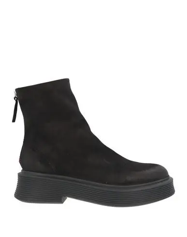 HALMANERA Ankle Boots In Nubuck Leather - Black