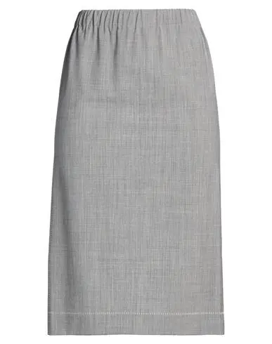 Fabiana Filippi Midi Skirt In Virgin Wool Blend - Grey
