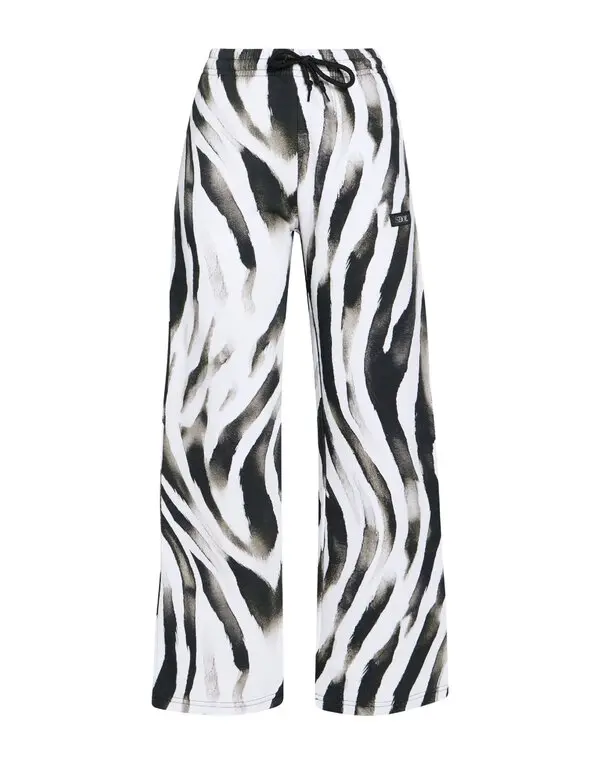 SHOE Cotton French Terry Track Pants With Drawstring Waist And Multicolor Print