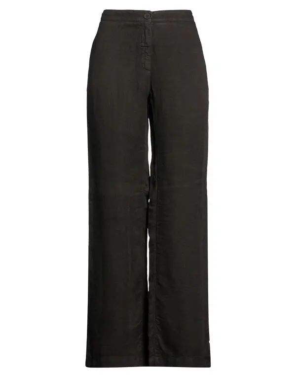 120% Lino Pants Size Linen - Black