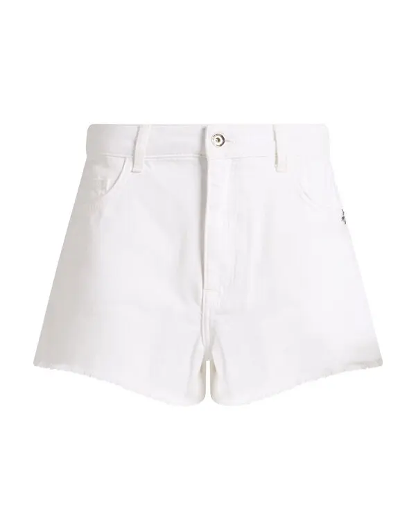 Patrizia Pepe High Waisted Denim Shorts With Brooch Detail
