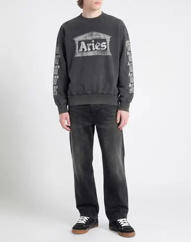 Aries Sweatshirt Charcoal Size Cotton