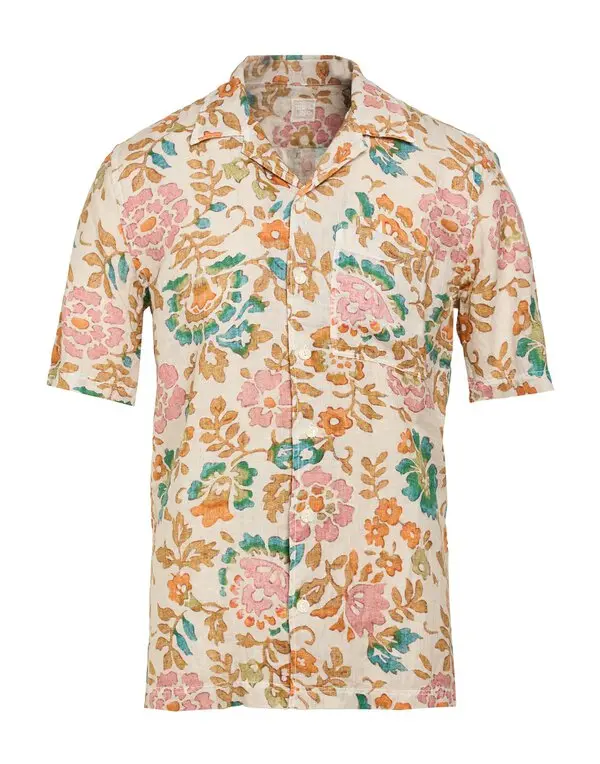 120% Lino Shirt Size Linen - Beige