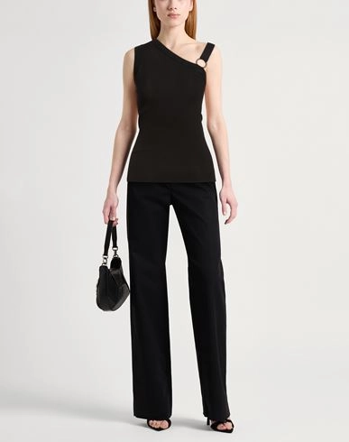 Moschino Ribbed Knit One Shoulder Top - Black