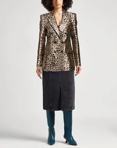 P.a.r.o.s.h Double-breasted Animal Print Jacquard Blazer