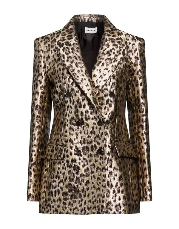 P.a.r.o.s.h Double-breasted Animal Print Jacquard Blazer