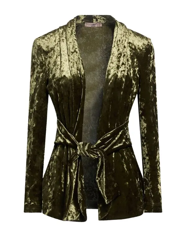CARLA G. Blazer Size Polyester, Elastane - Green