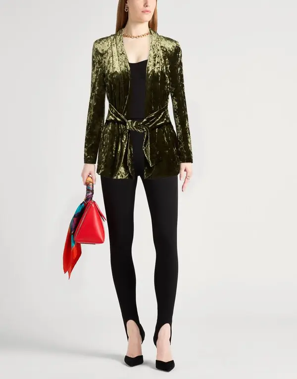 CARLA G. Blazer Size Polyester, Elastane - Green