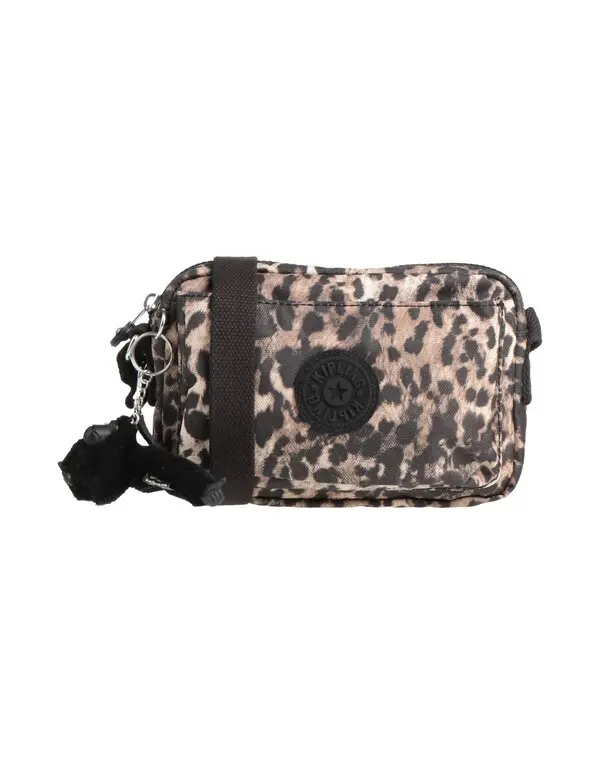 KIPLING Leopard Print Polyester Crossbody Bag - Black