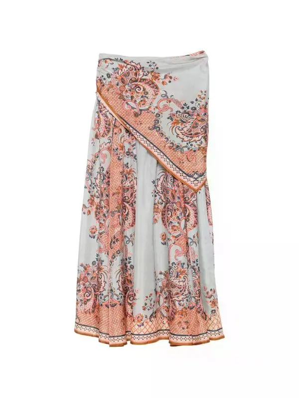 Zimmermann Aster Side-tie Midi Skirt