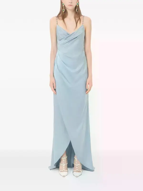Valentino Garavani Embroidered Cady Satin Gown
