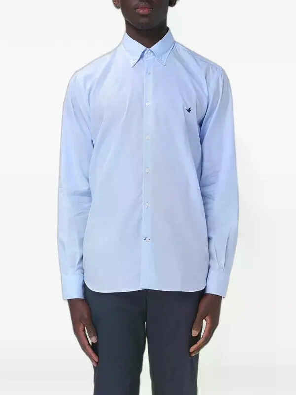 BROOKSFIELD Embroidered-logo Poplin Shirt