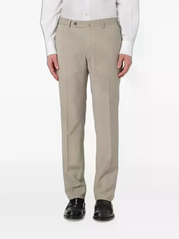 PT TORINO Pressed-crease Tailored Trousers - Neutrals