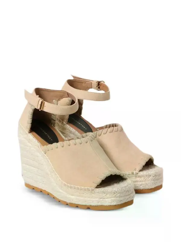 Stella McCartney Gaia Wedge Sandals - Neutrals