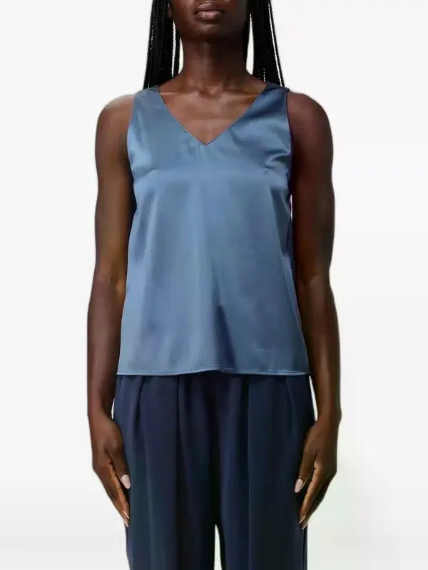 Emporio Armani Satin V-neck Top