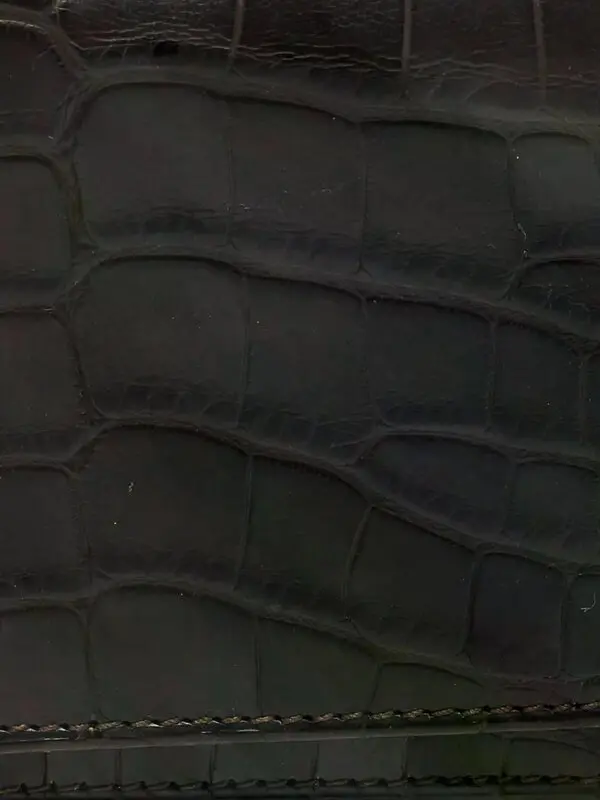 Smythson Croc-embossed Flap Card Case