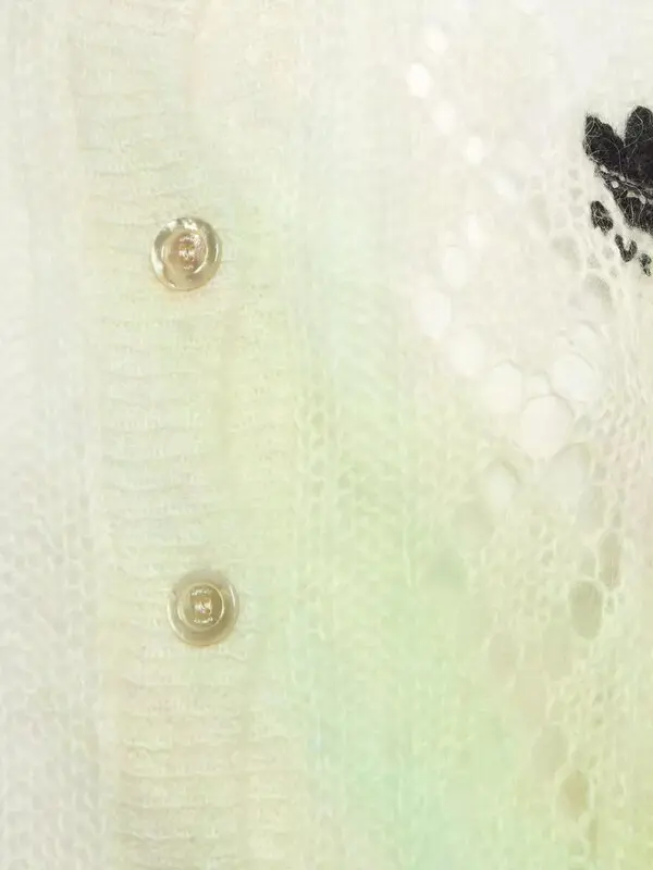 Gucci X Adidas Pointelle Cable-knit Cardigan