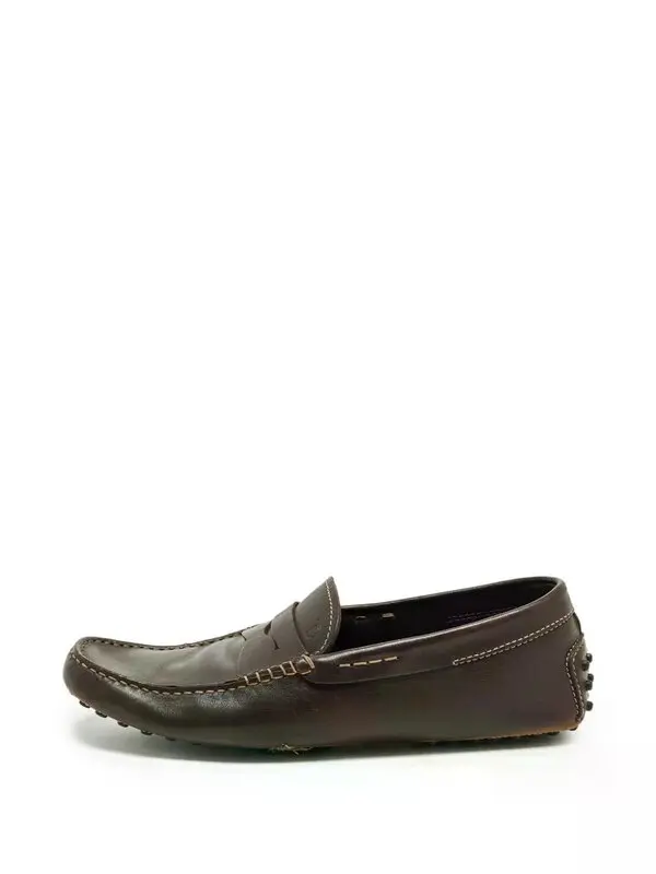 TOD'S Gommino Leather Loafers - Brown