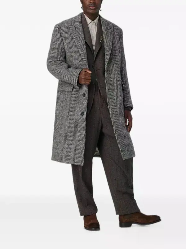 GOLDEN GOOSE Pinstripe Virgin-wool Blazer - Brown