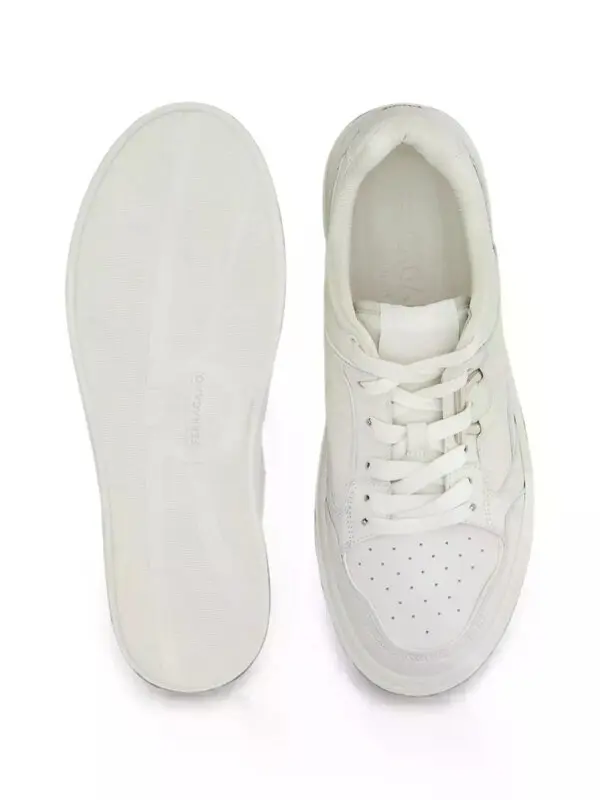 FERRAGAMO Gancini Perforated High Top Sneakers