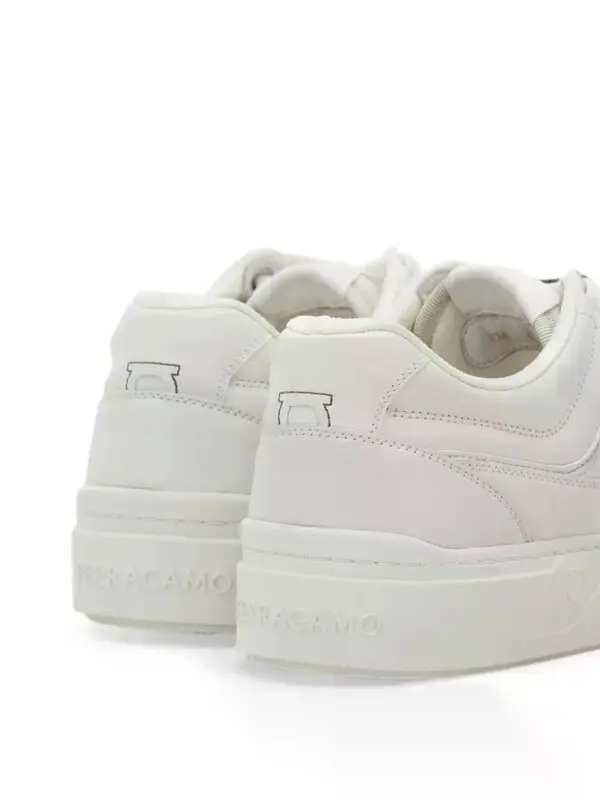 FERRAGAMO Gancini Perforated High Top Sneakers