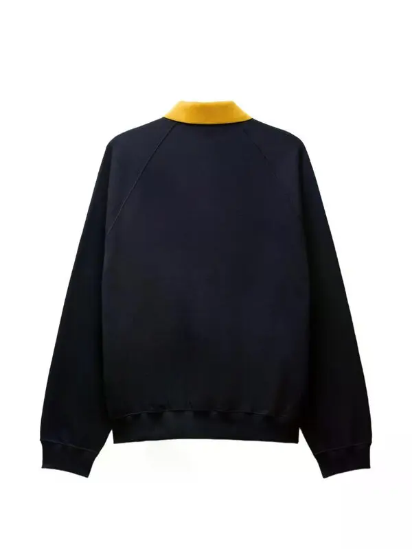Versace Embroidered Cotton-jersey Sweatshirt - Blue