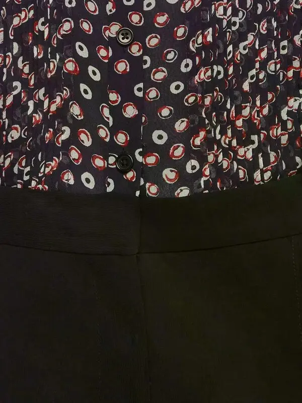 Diane Von Furstenberg Abstract Print Long Sleeve Jumpsuit