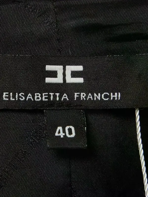 Elisabetta Franchi Gabardine Slim Fit Blazer
