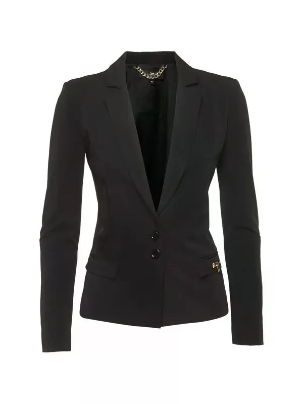 Elisabetta Franchi Gabardine Slim Fit Blazer