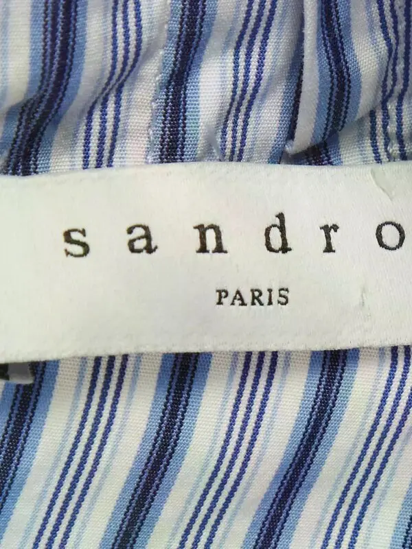Sandro Striped Ruffle-trim Blouse