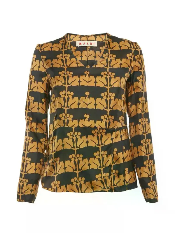 Marni Printed Silk Blouse
