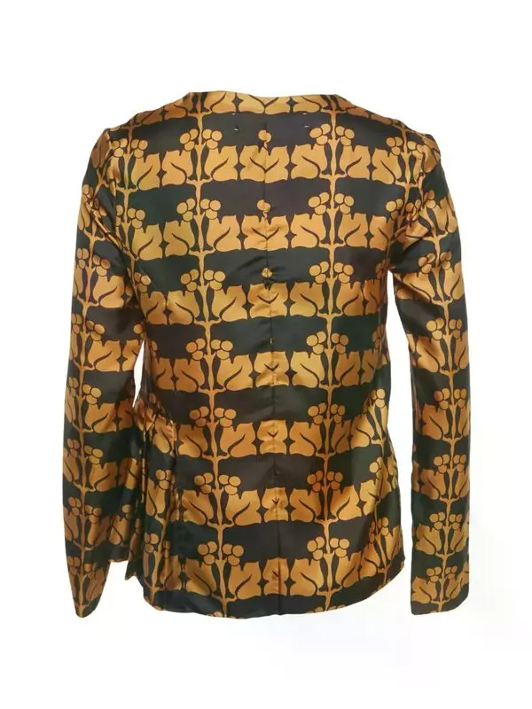 Marni Printed Silk Blouse - Black