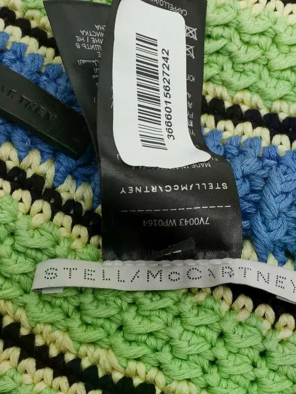 Stella McCartney Striped Crochet Bucket Hat