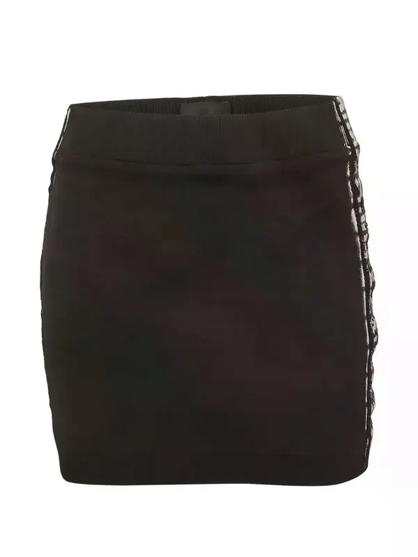 Givenchy Logo-stripe Knit Mini Skirt - Black