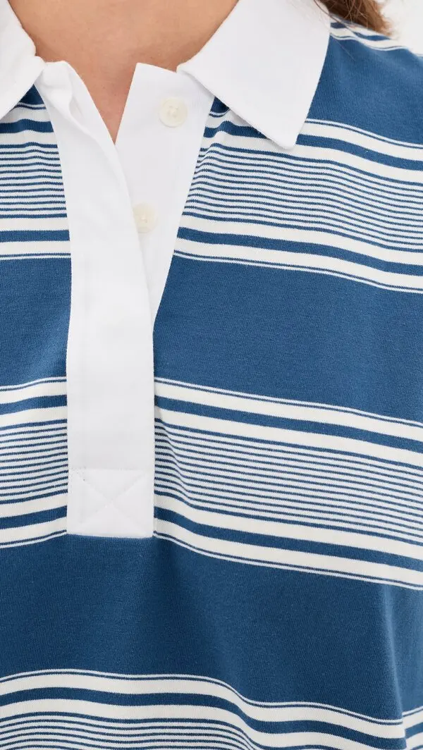 Rag & Bone Kelly Stripe Long Sleeve Polo