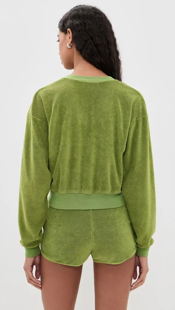 Eterne Cropped V Neck Sweatshirt