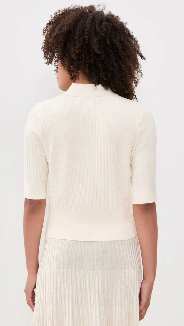 TWP Short Sleeve Polo Sweater