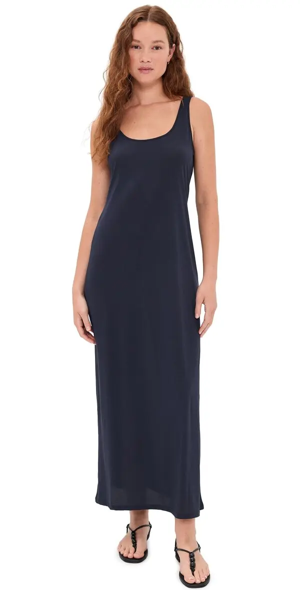 LESET Milo Scoop Neck Tank Dress - Midnight