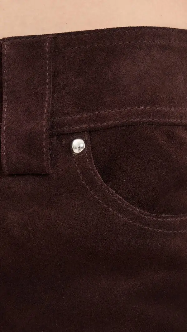 Staud Geo Suede Shorts