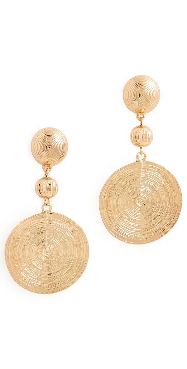Ettika Swirl Pendant Dangle Earrings - Gold