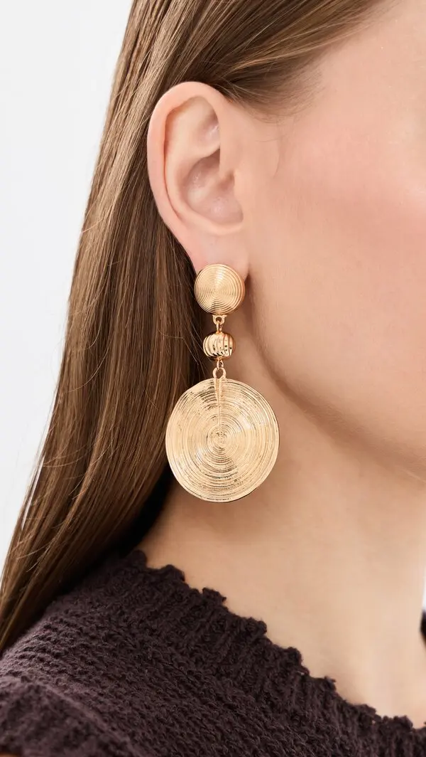 Ettika Swirl Pendant Dangle Earrings